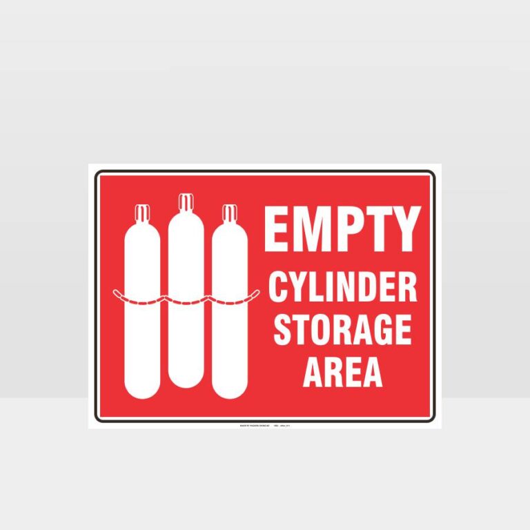 Empty Cylinder Storage Area Sign - Notice Sign - HAZARD SIGNS NZ