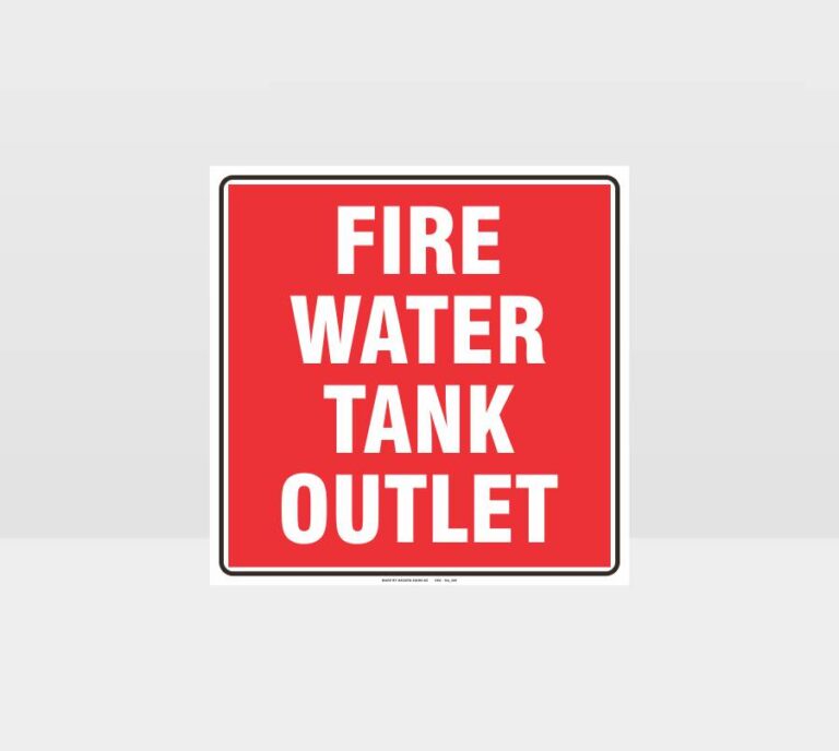 Fire Water Tank Outlet Sign - Fire Sign - HAZARD SIGNS NZ