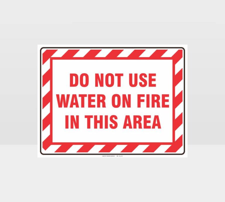 Do Not Use Water On Fire Sign - Fire Sign - HAZARD SIGNS NZ