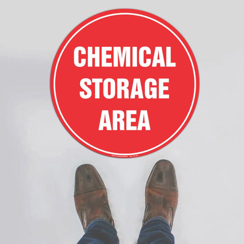 Chemical Storage Area Floor Sign - HAZARD SIGNS NZ