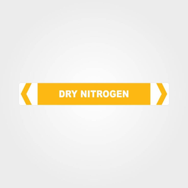 Dry Nitrogen Pipe Marker - Gas Pipe Labels - HAZARD SIGNS NZ