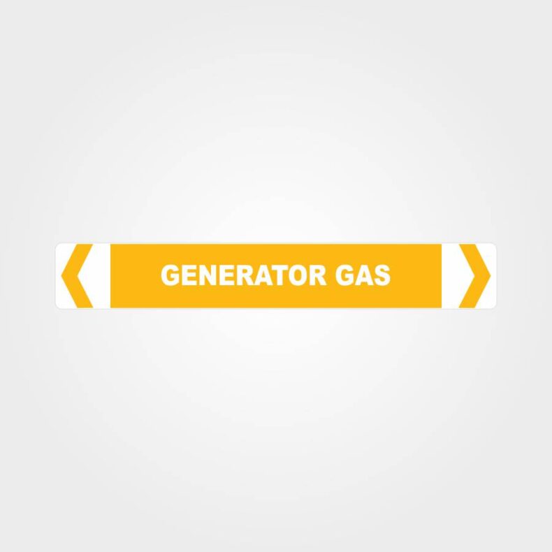 Generator Gas Pipe Marker - Gas Pipe Labels - HAZARD SIGNS NZ