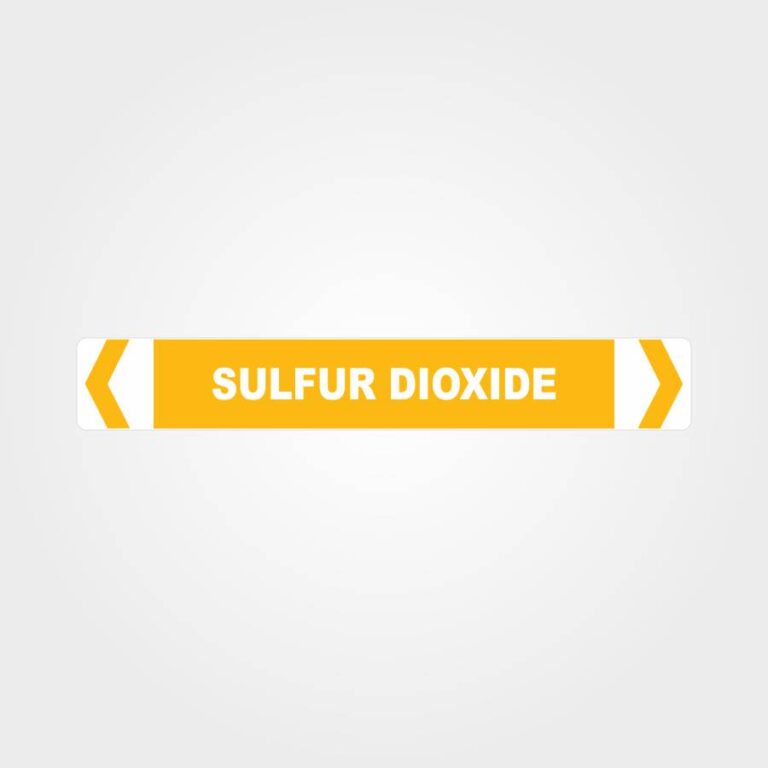 Sulfur Dioxide Pipe Marker - Gas Pipe Labels - HAZARD SIGNS NZ