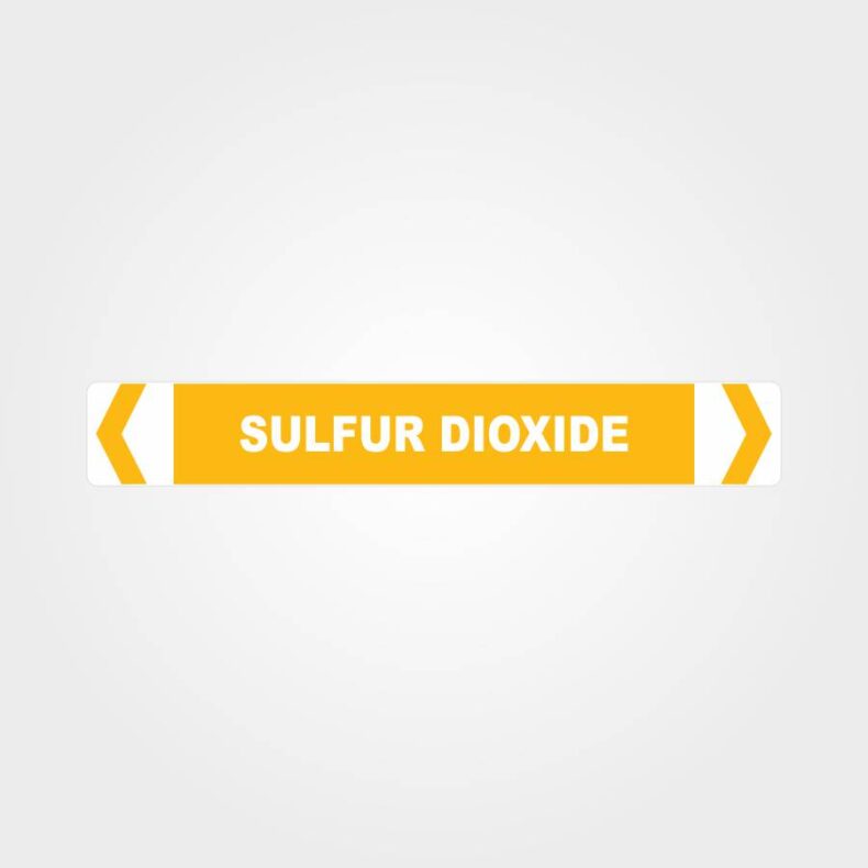 Sulfur Dioxide Pipe Marker - Gas Pipe Labels - HAZARD SIGNS NZ