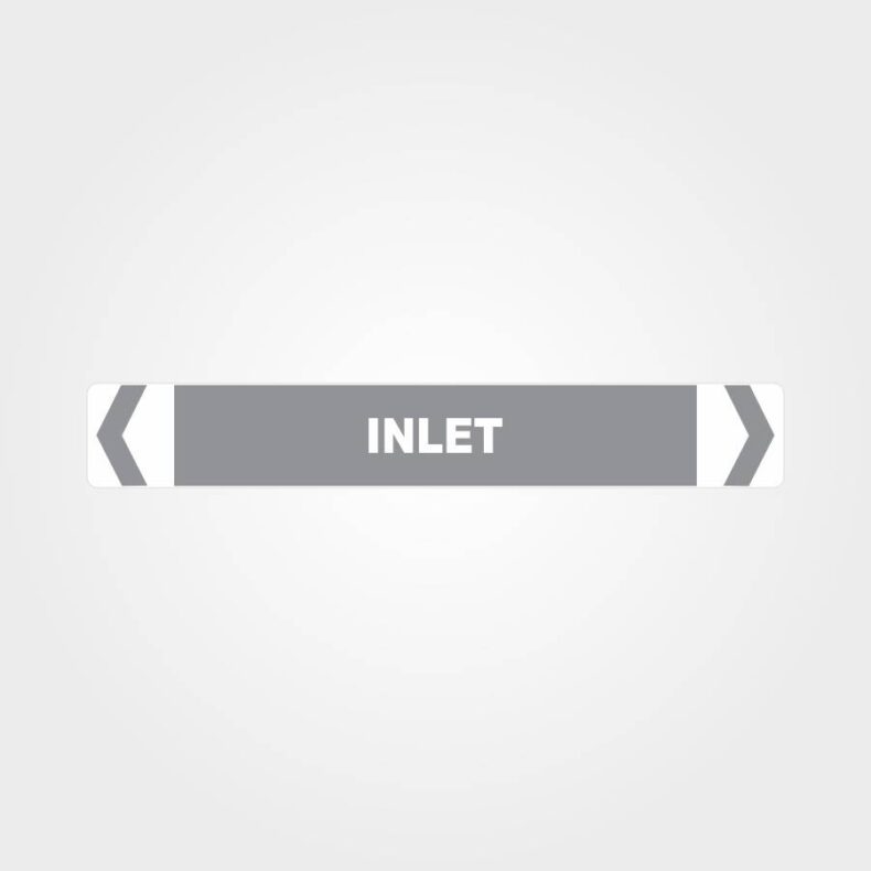 Inlet Pipe Marker - Gas Pipe Labels - HAZARD SIGNS NZ