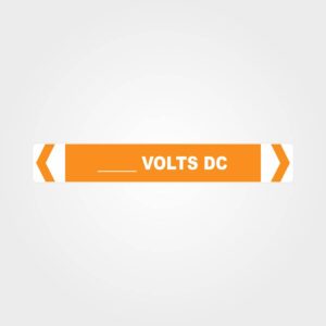 Custom Volts DC Pipe Marker - Pipe Labels - HAZARD SIGNS NZ