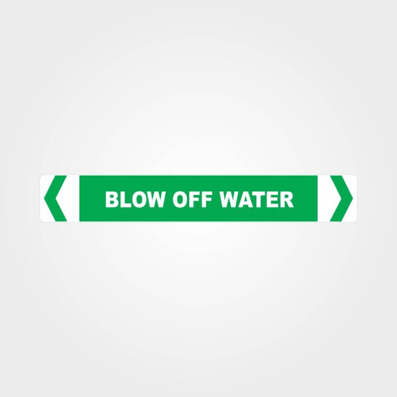 Blow Off Water Pipe Marker - Water Pipe Labels - HAZARD SIGNS NZ