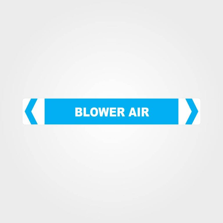 Blower Air Pipe Marker - Pipe Labels - HAZARD SIGNS NZ