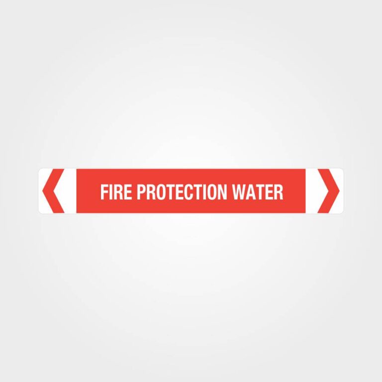 Fire Protection Water Pipe Marker - Fire Pipe Labels - HAZARD SIGNS NZ