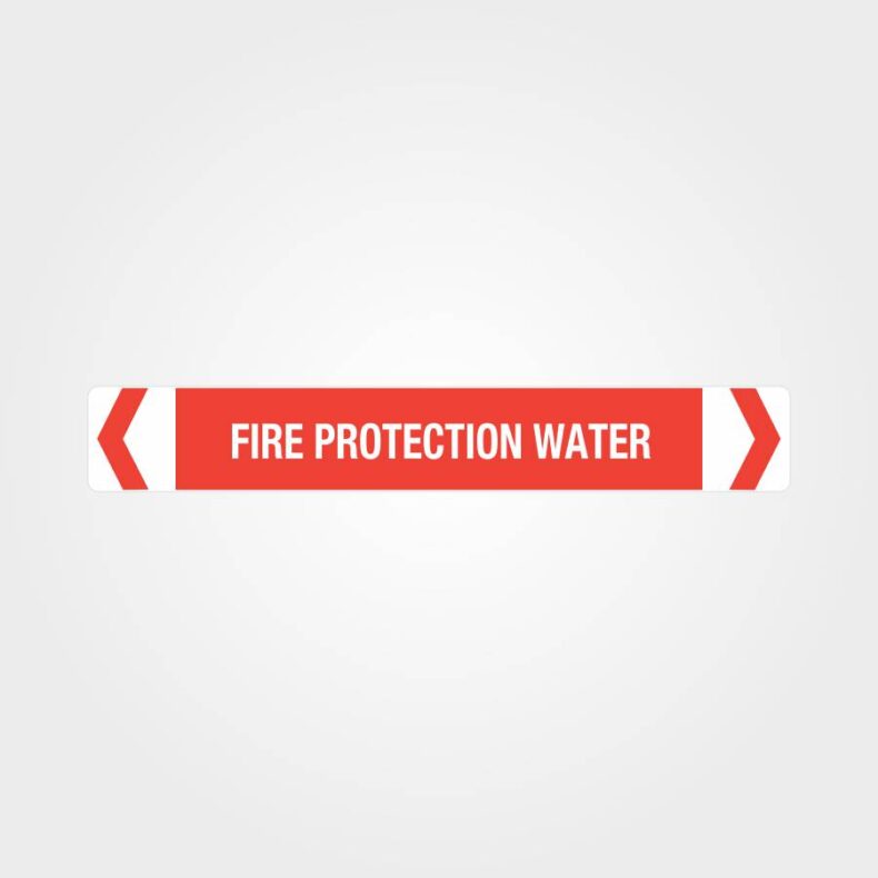 Fire Protection Water Pipe Marker - Fire Pipe Labels - HAZARD SIGNS NZ
