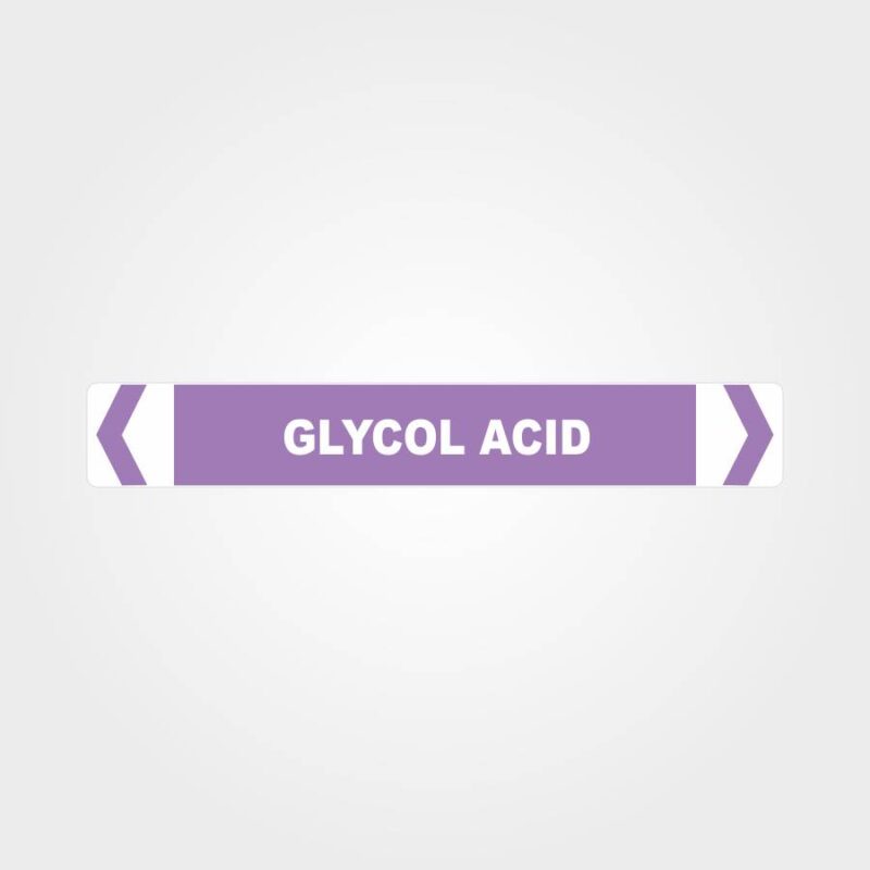 Glycol Acid Pipe Marker - Acid Pipe Labels - HAZARD SIGNS NZ
