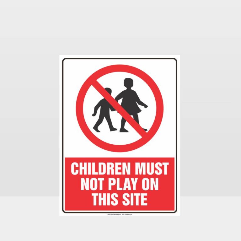Children Must Not Play On This Site Sign - HAZARD SIGNS NZ