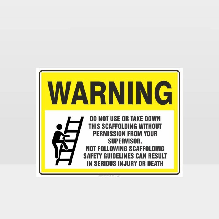 Warning Scaffolding Sign - HAZARD SIGNS NZ