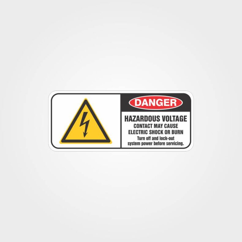 Danger Hazardous Voltage Label - Electrical Labels - HAZARD SIGNS NZ