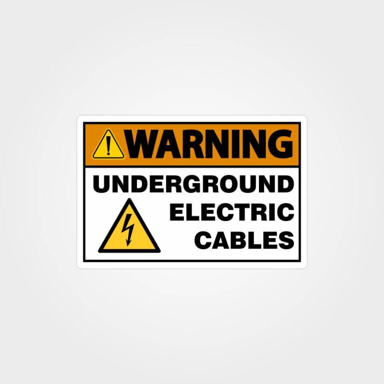 Warning Underground Electrical Cables Label - Electrical Labels ...