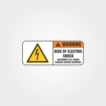 Warning Risk Of Electric Shock Label - Electrical Labels - HAZARD SIGNS NZ