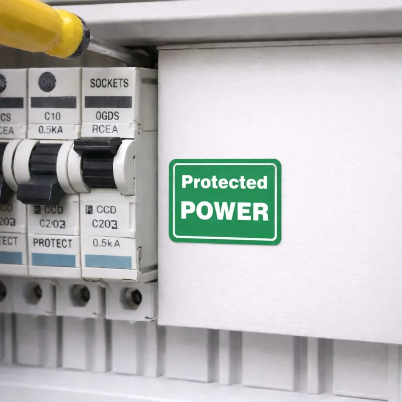 Protected Power Labels - Electrical Labels - HAZARD SIGNS NZ