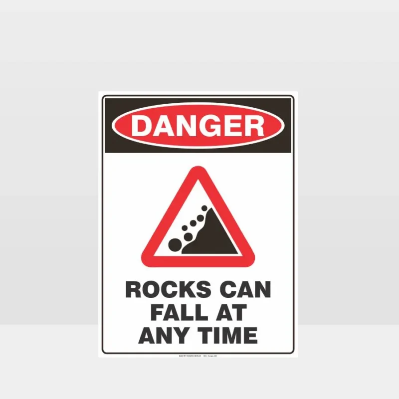 Danger Rocks Can Fall At Any Time Sign – Outdoor Safety | Hazard Signs NZ