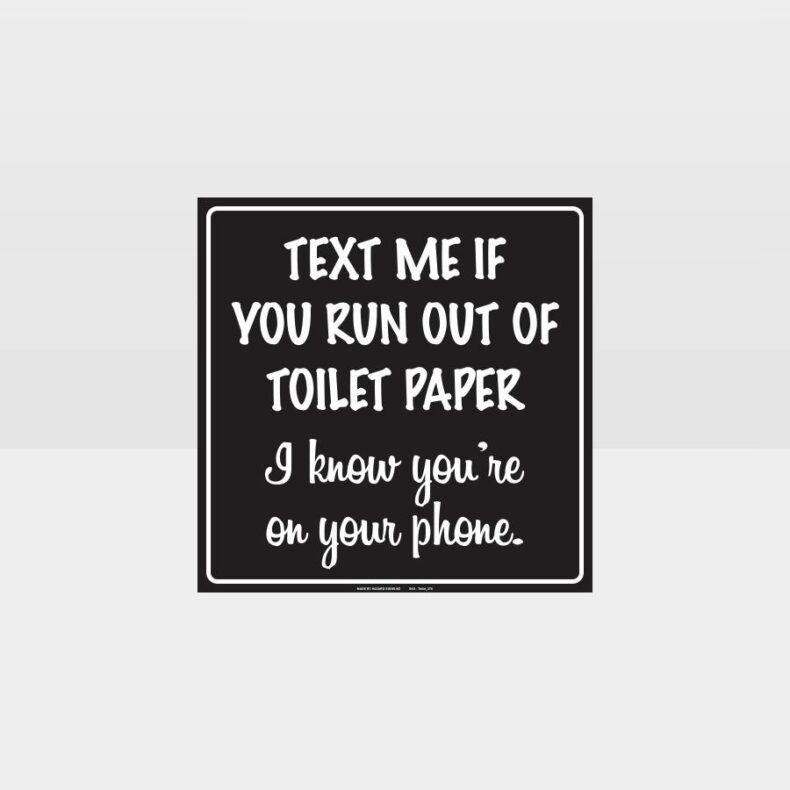 Text Me Restroom Sign - Toilet Signs - HAZARD SIGNS NZ