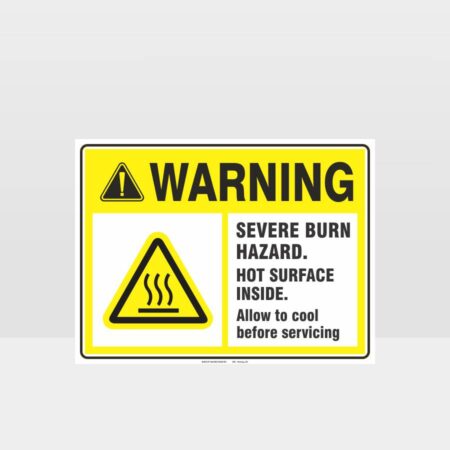 Warning Severe Burn Hazard Sign - HAZARD SIGNS NZ