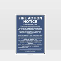 Fire Action Notice Sign - Fire Sign - HAZARD SIGNS NZ