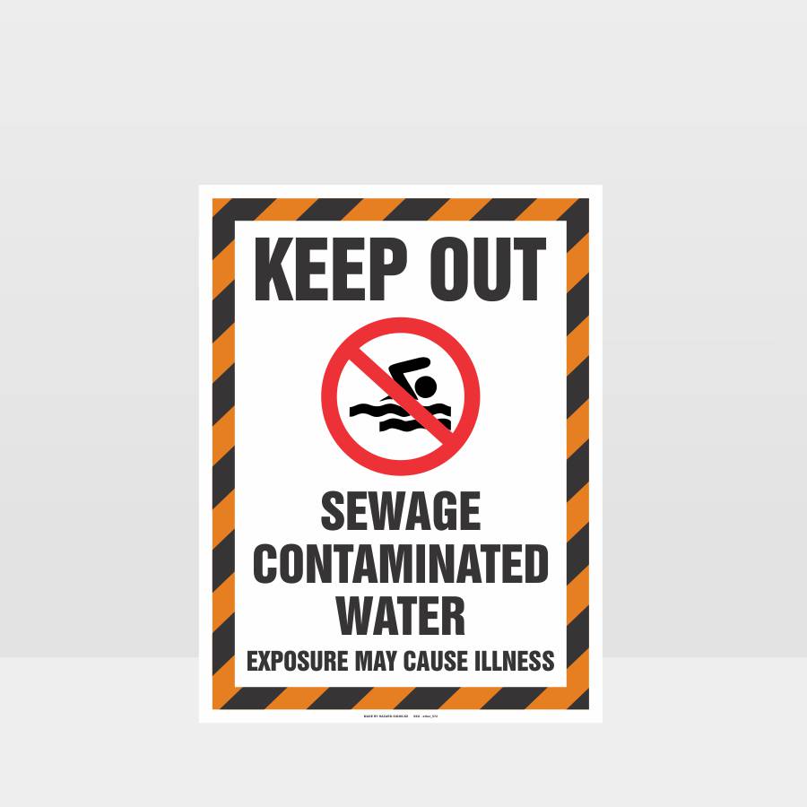 Contaminated Water Warning Sign