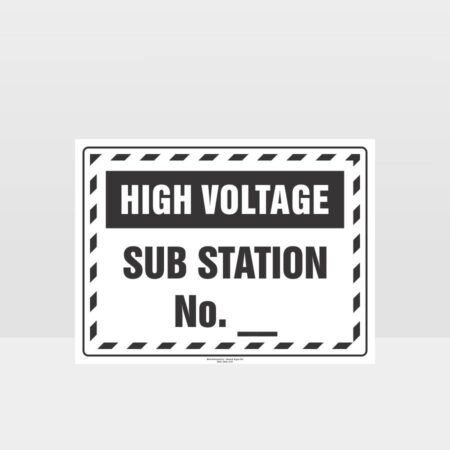 High Voltage Substation Sign - Notice Sign - HAZARD SIGNS NZ
