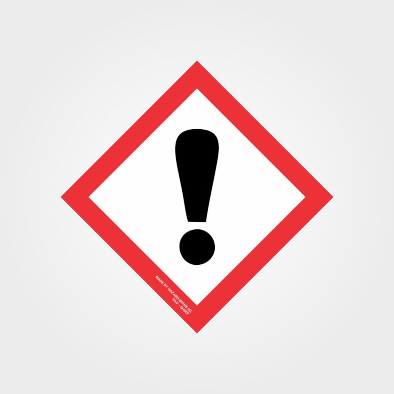 GHS07 Irritant Hazard Labels