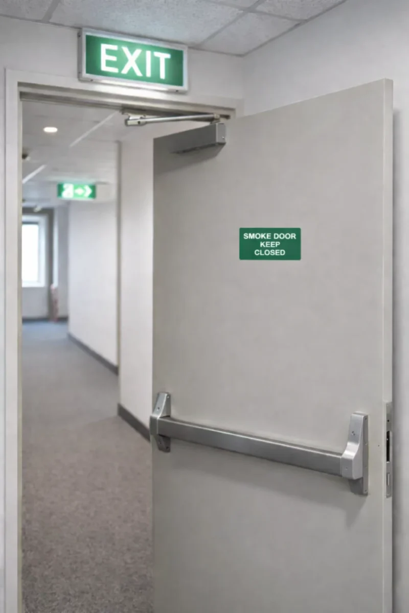 Smoke Door Keep Closed Label – Fire Safety Door Sign NZ