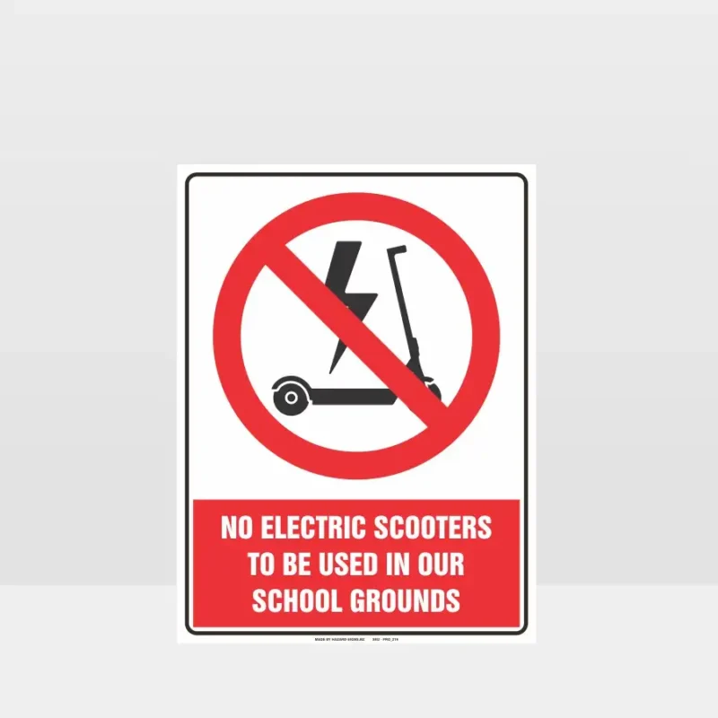 No Electric Scooters Sign - Prohibition Sign - Hazard Signs